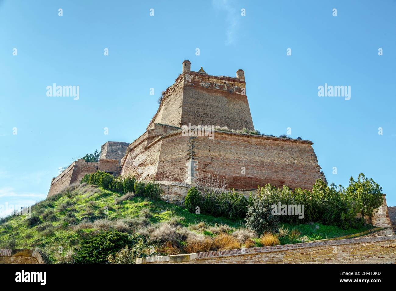 The Templar castle of Monzon. Of Arab origin (10th century) Huesca ...