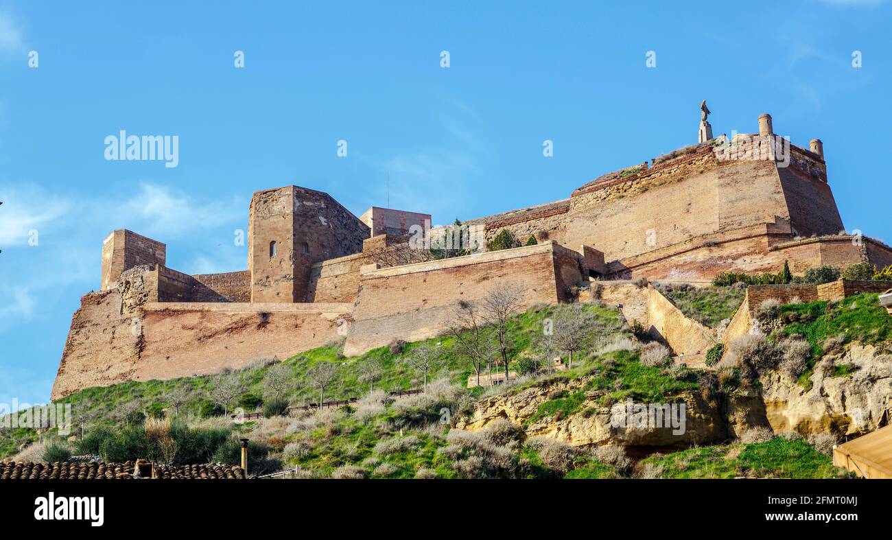 The Templar castle of Monzon. Of Arab origin (10th century) Huesca ...