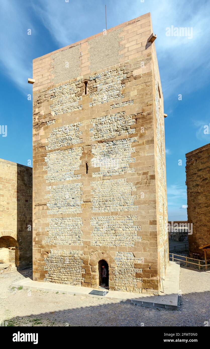 The Templar castle of Monzon. Of Arab origin (10th century) Huesca ...