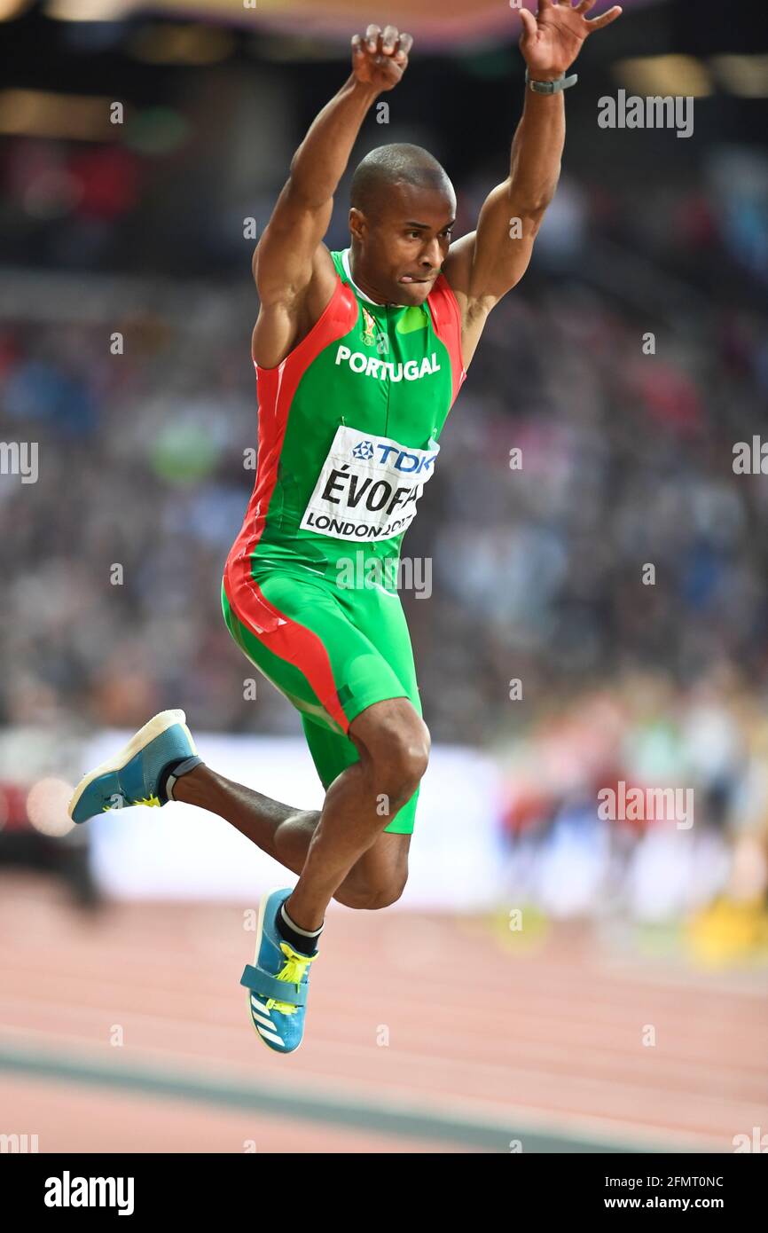 Nelson Evora (Portugal, Bronze Medal). Triple Jump men, Final. IAAF ...