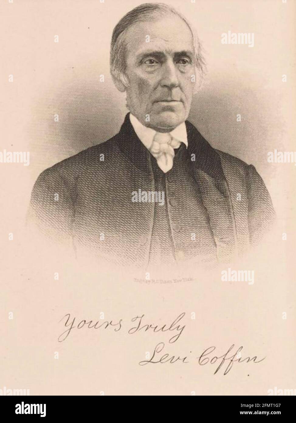 LEVI COFFIN (1798-1877) American Quaker and abolitionist Stock Photo - Alamy