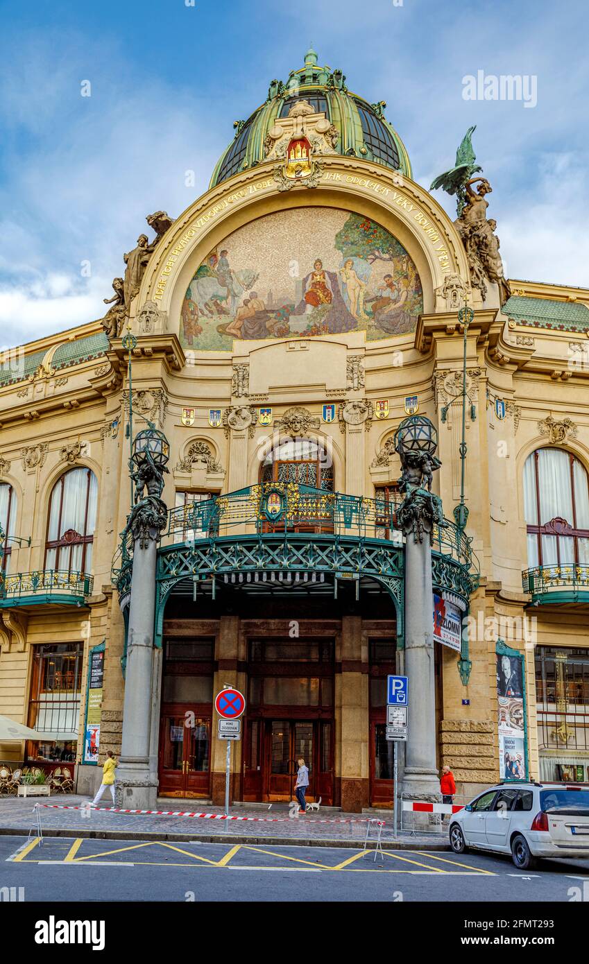Prague municipal house mucha hi-res stock photography and images - Alamy