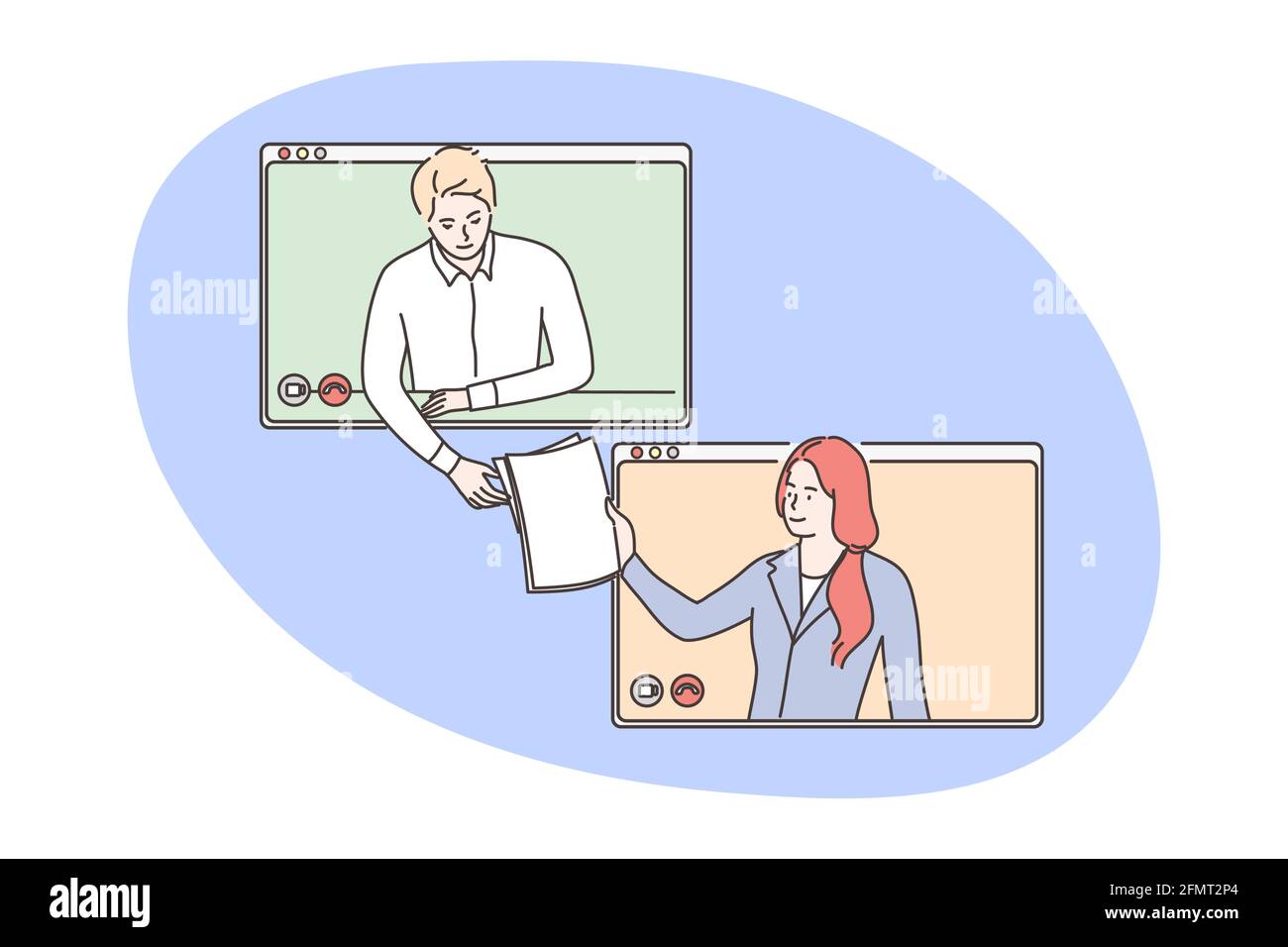 Virtual business partner Stock Vector Images - Alamy