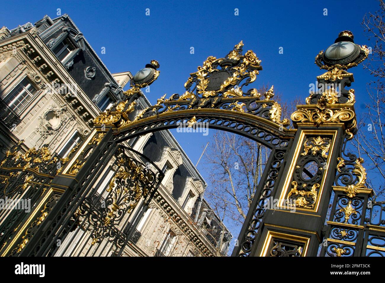 Golden portal, Paris, France Stock Photo - Alamy