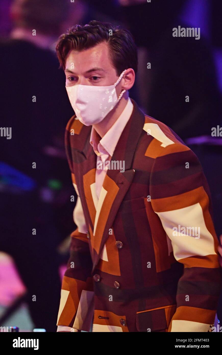 Harry Styles during the Brit Awards 2021 at the O2 Arena, London ...