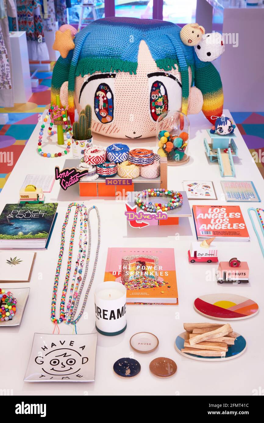 Accessories table. Mira Mikati Happy House, London, United Kingdom ...