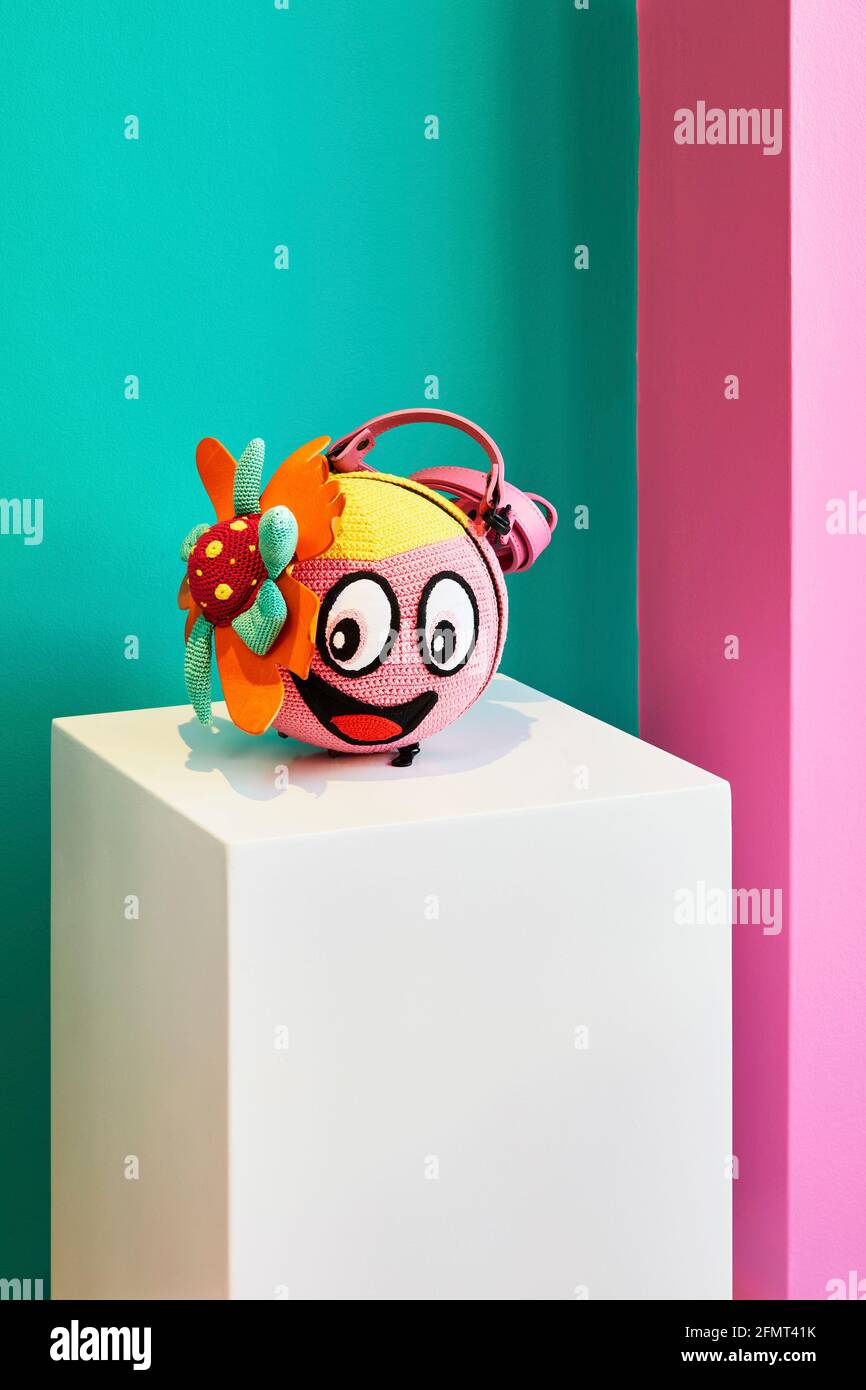 Accessory stand. Mira Mikati Happy House, London, United Kingdom ...