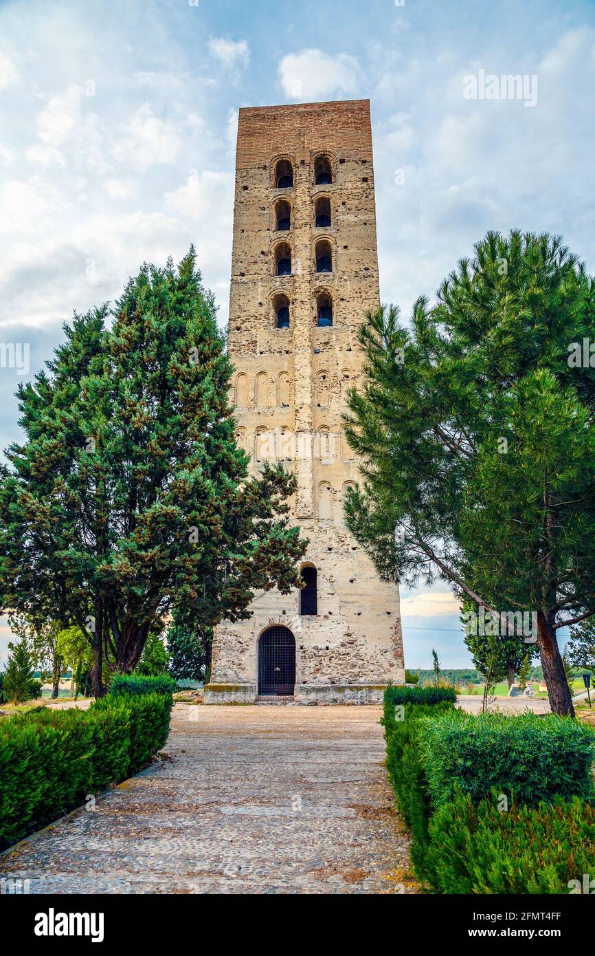 Mudejar Tower of San Nicolas Church Ruins,Coca Segovia Province,Spain ...