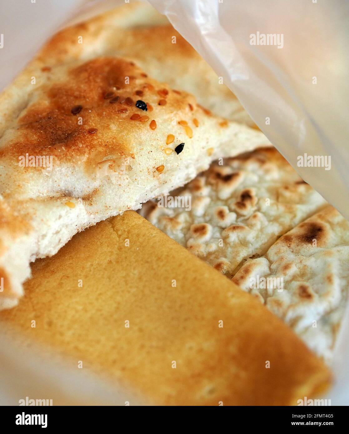 stale bread pieces in the bag from the previous day Stock Photo - Alamy