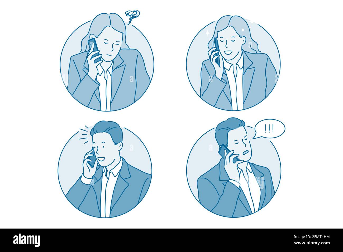 Businessman worker calling smartphone Cut Out Stock Images & Pictures ...