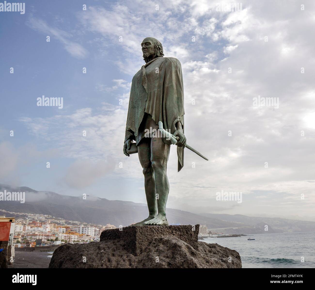 Candelaria, Spain - August 14, 2015: Sculpture of the guanche mencey ...