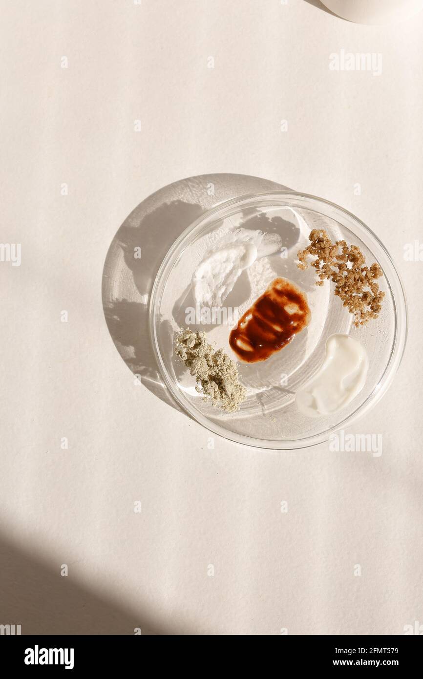 Body scrub textures , homemade cosmetic for Spa care Stock Photo - Alamy