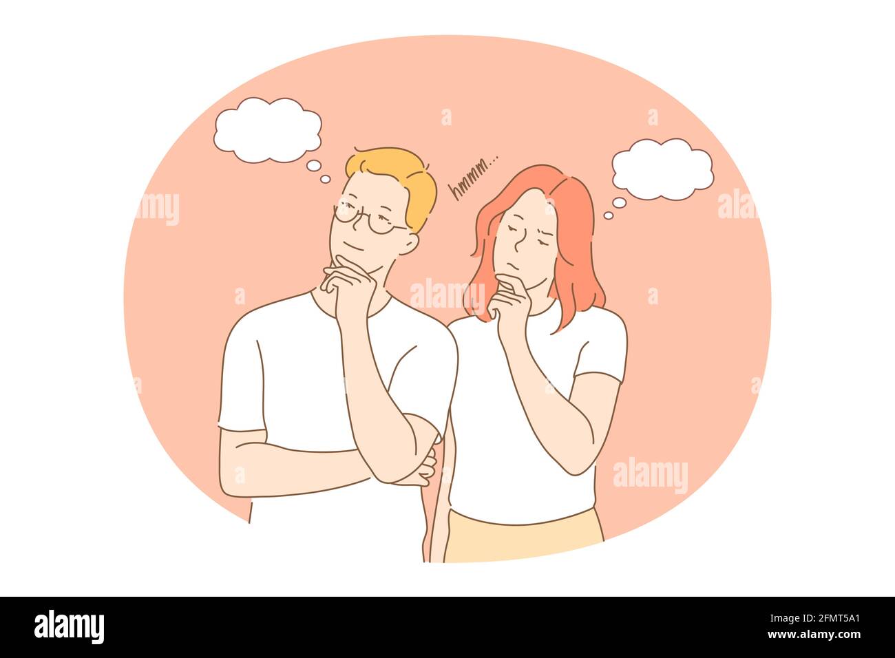 Thinking and doubt concept Stock Vector Image & Art - Alamy