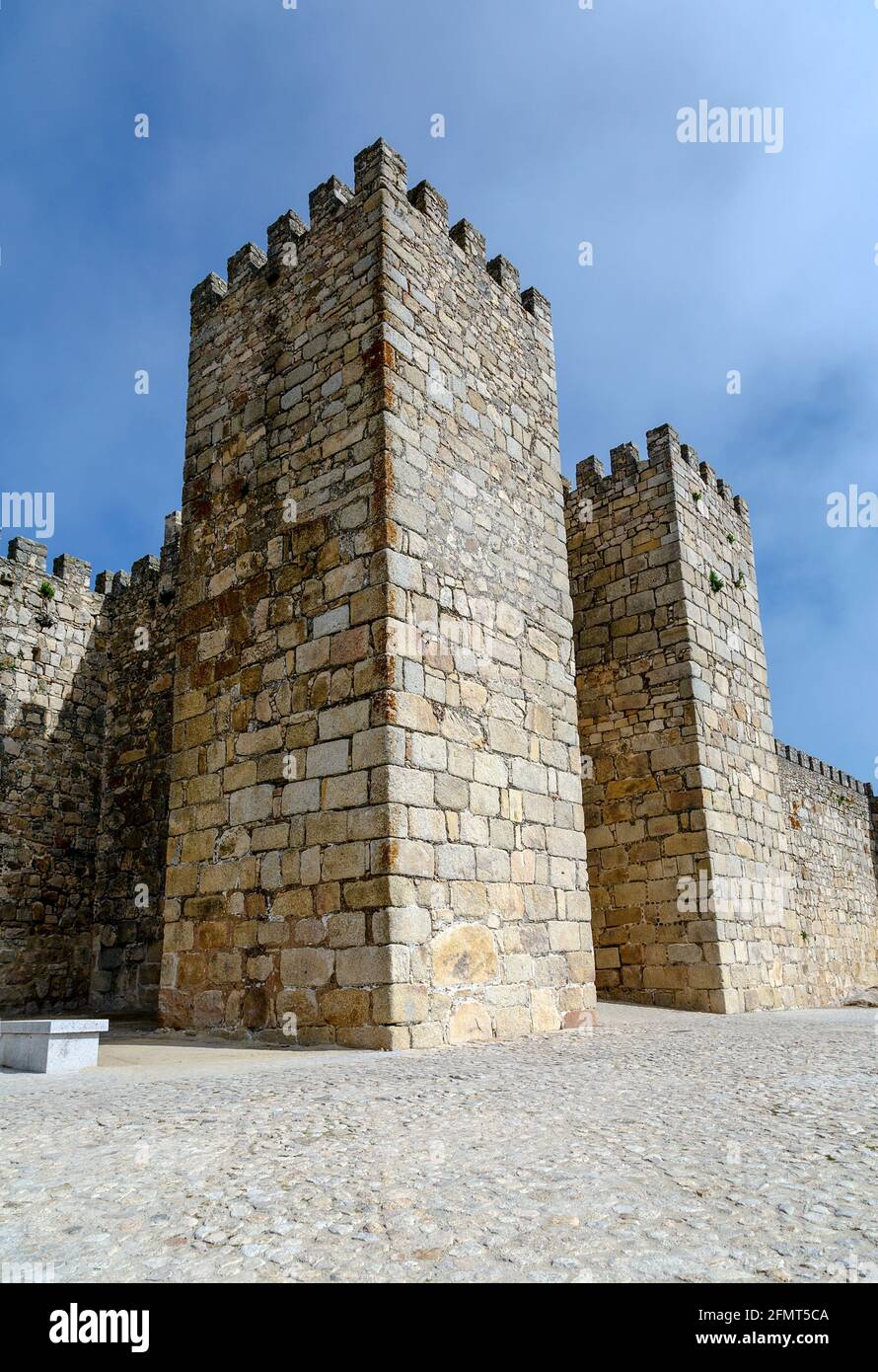 Castle of Trujillo, a medieval village in the province of Caceres ...