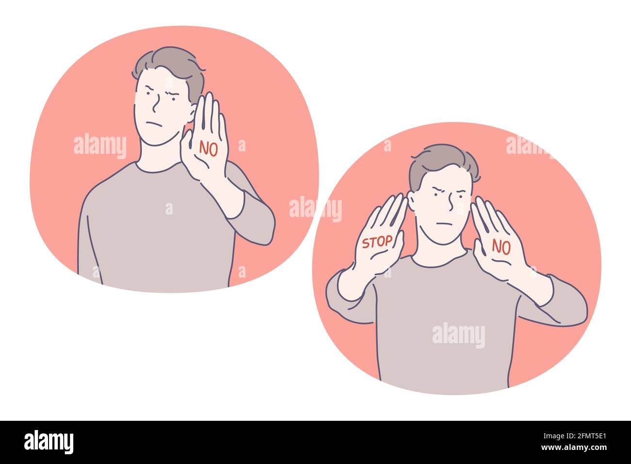 Stop no! portrait angry Cut Out Stock Images & Pictures - Alamy