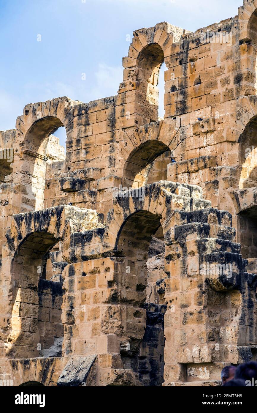 Roman amphitheater of El-Jam, colosseum, Tunisia Stock Photo - Alamy