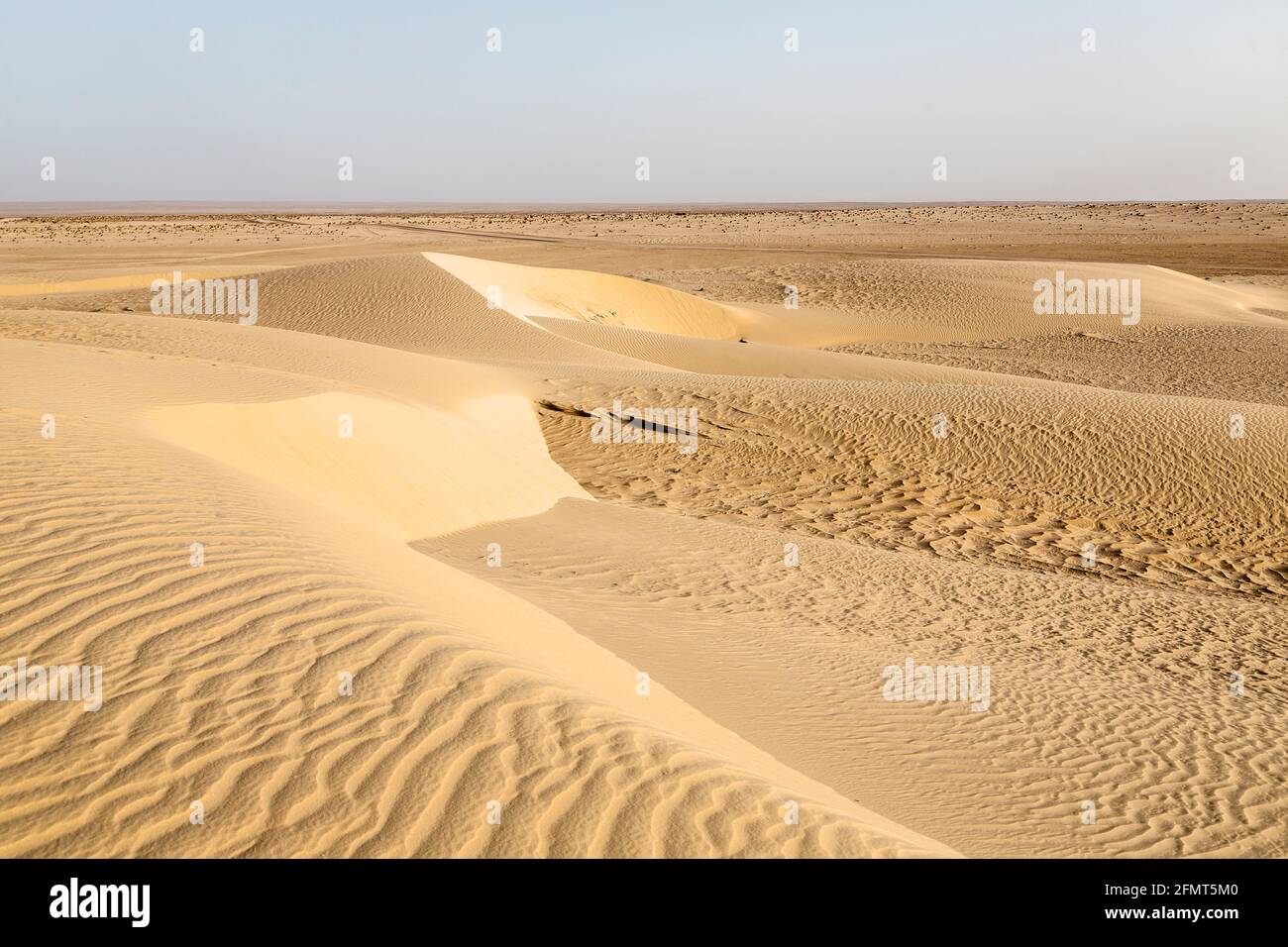 Beautiful sand patterns in the Sahara Desert, Tunisia, Africa Stock ...