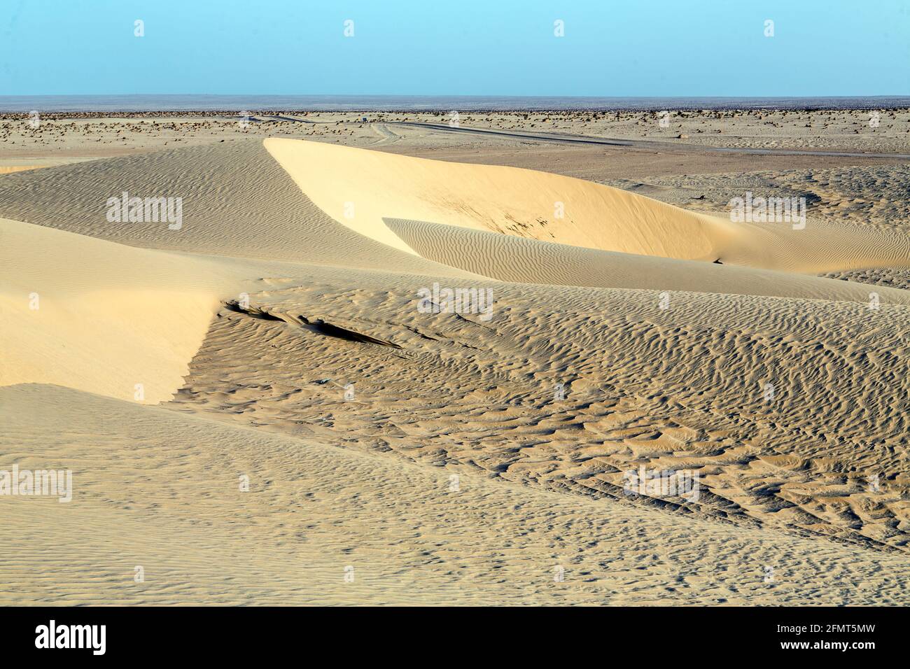 Beautiful sand patterns in the Sahara Desert, Tunisia, Africa Stock ...