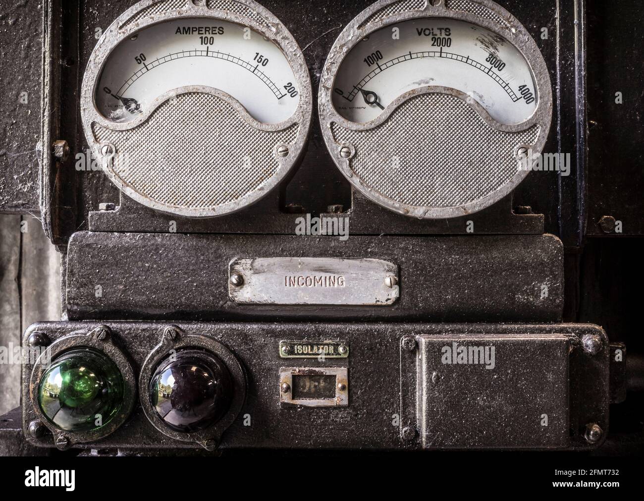 vintage electrical measurement device Stock Photo - Alamy