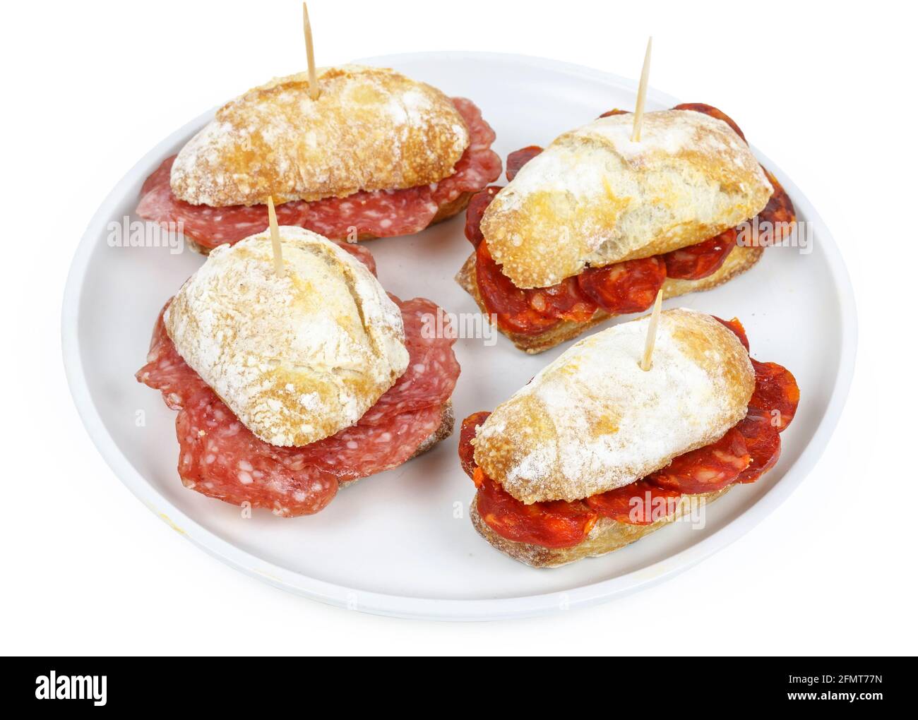 Cover vasco. sausage typical Spanish tapas size Stock Photo - Alamy