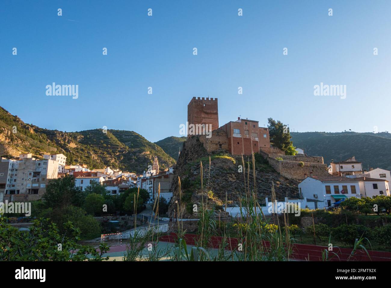 Landscape of the Chera-Sot de Chera Natural Park and the Castle of Sot ...