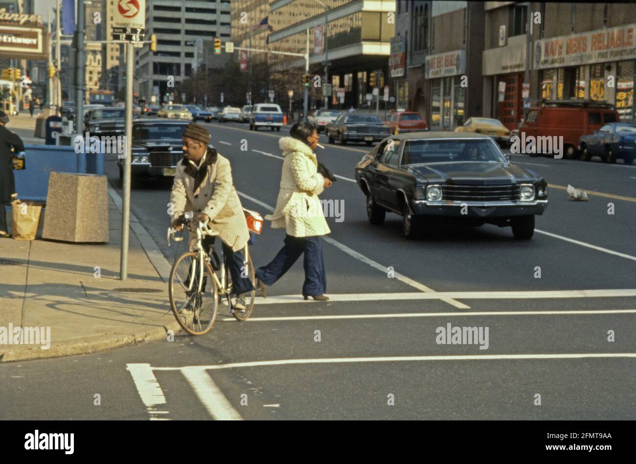 Street scene, Philadelphia PA, USA, 1976 Stock Photo - Alamy
