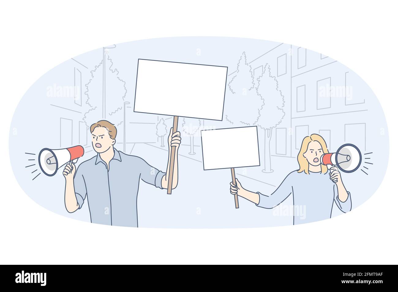 Protest sign cardboard Stock Vector Images - Alamy