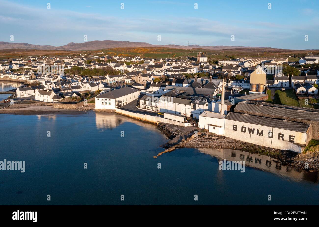 Aerial view bowmore distillery hi-res stock photography and images - Alamy