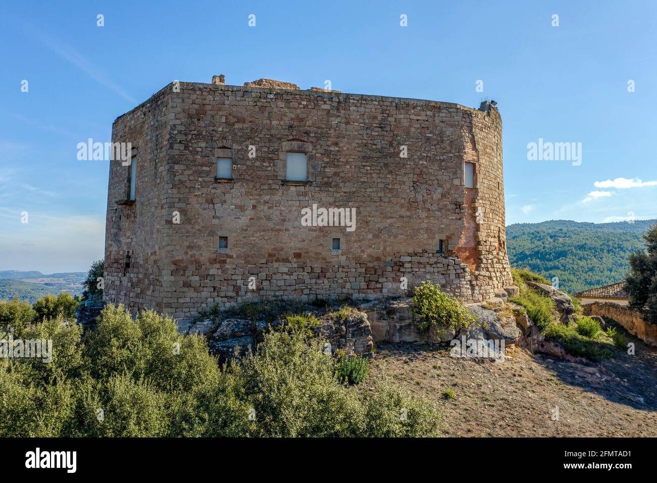 Castellar castle in Aguilar de Segarra from the 9th century, Barcelona ...