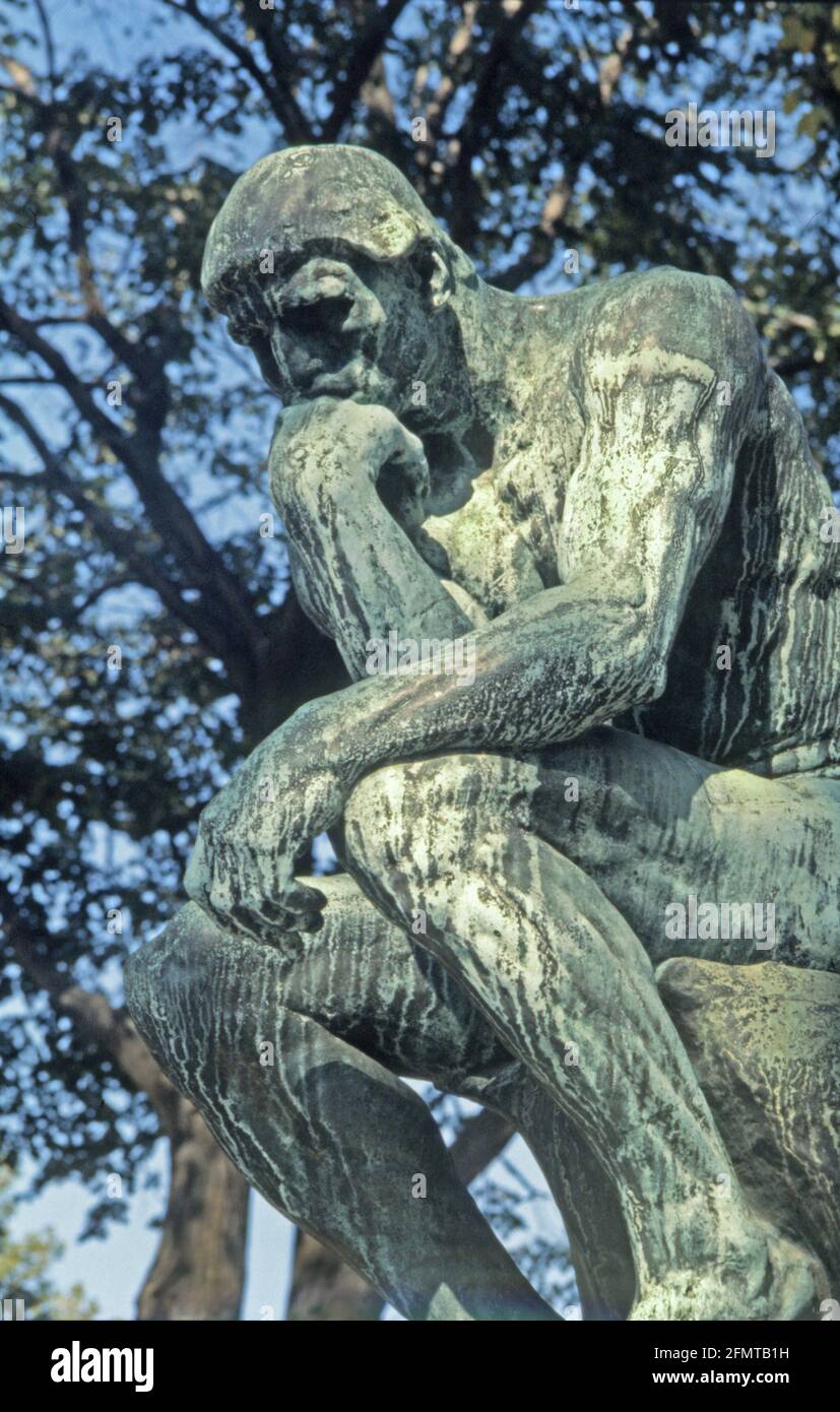 The thinker, Auguste Rodin Museum, Philadelphia PA, USA, 1976 Stock ...