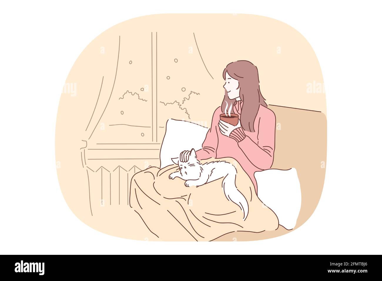 Tea bed Stock Vector Images - Alamy