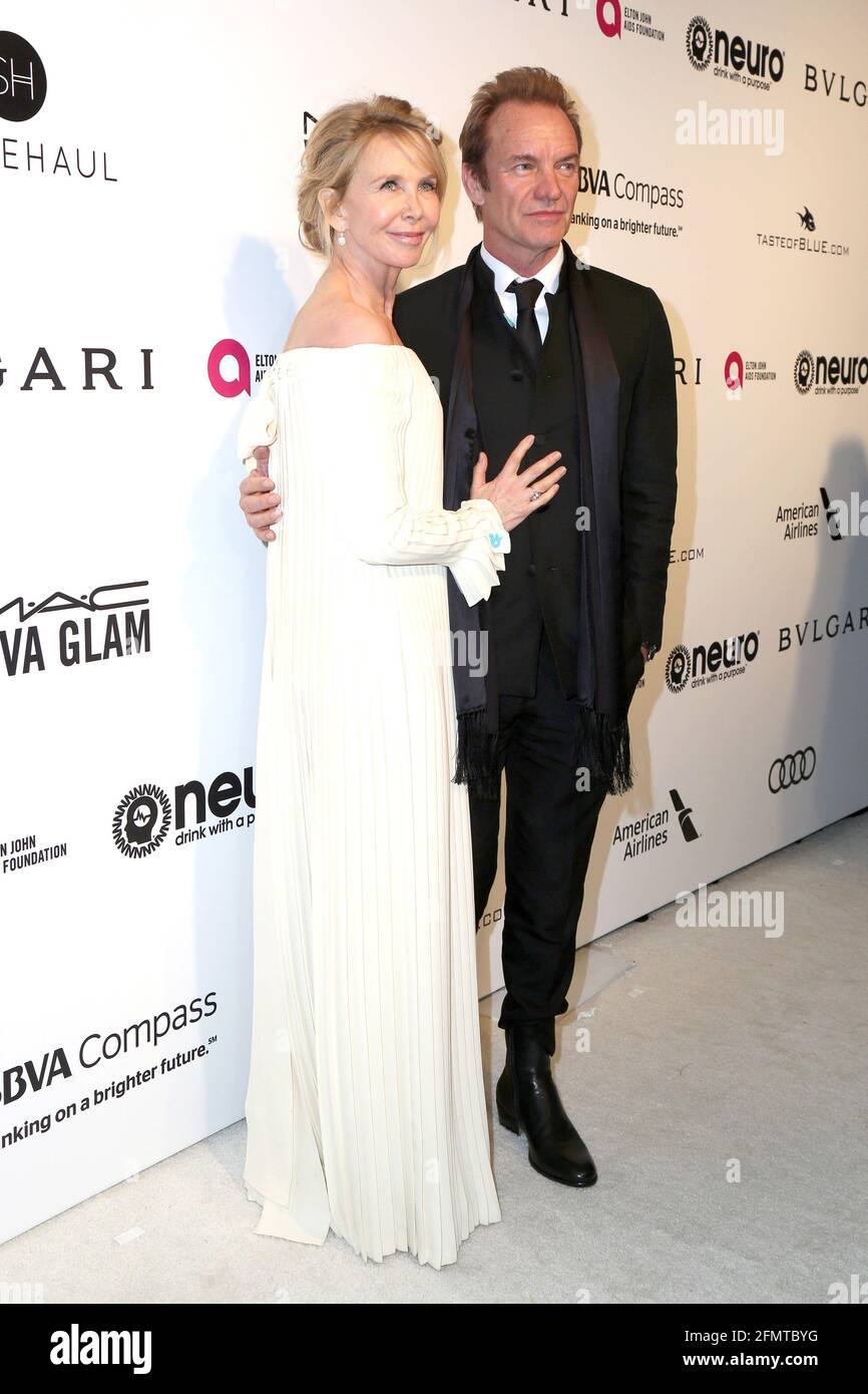 LOS ANGELES - FEB 26: Trudie Styler, Sting, aka Gordon Matthew Thomas ...