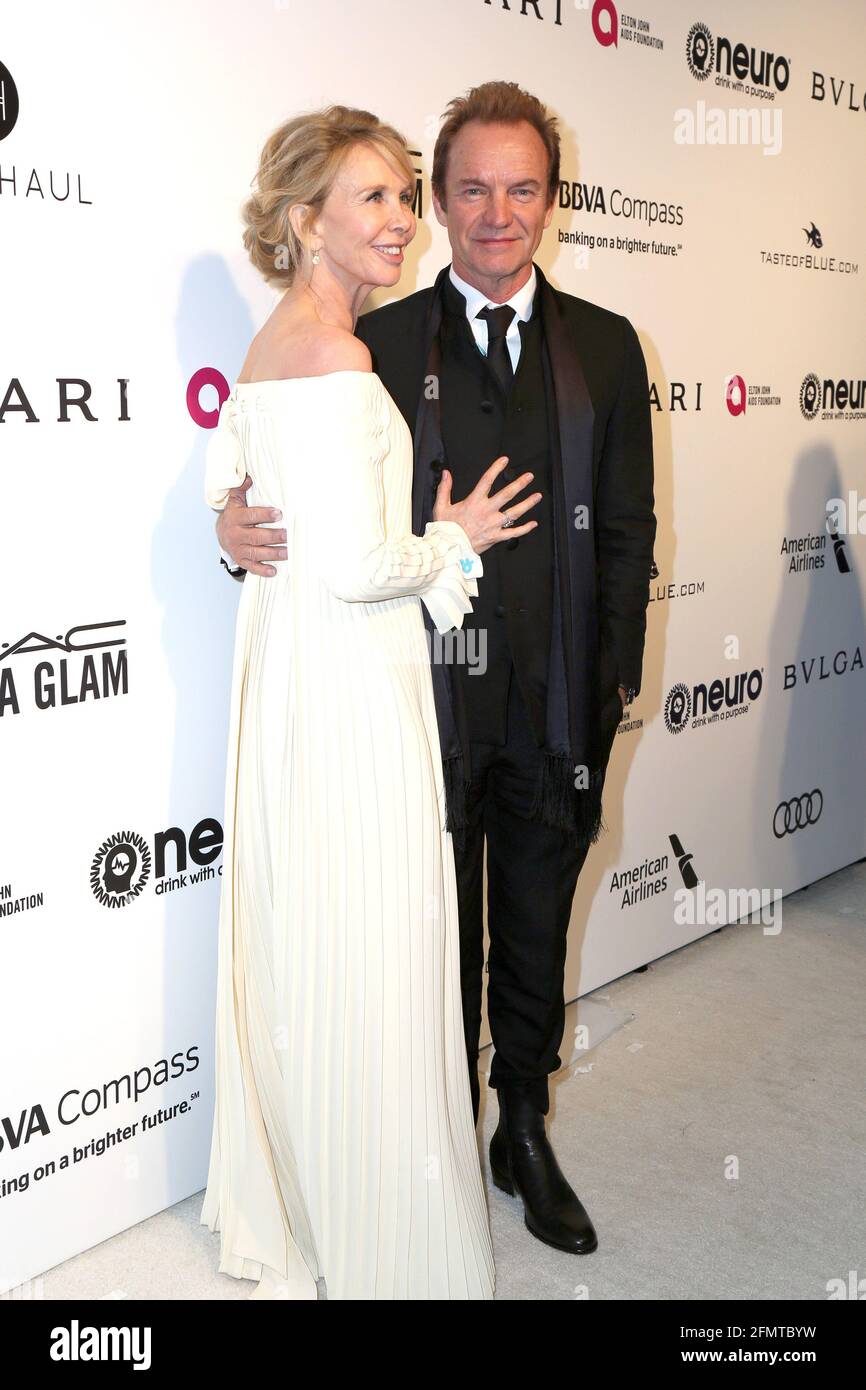 LOS ANGELES - FEB 26: Trudie Styler, Sting, aka Gordon Matthew Thomas ...