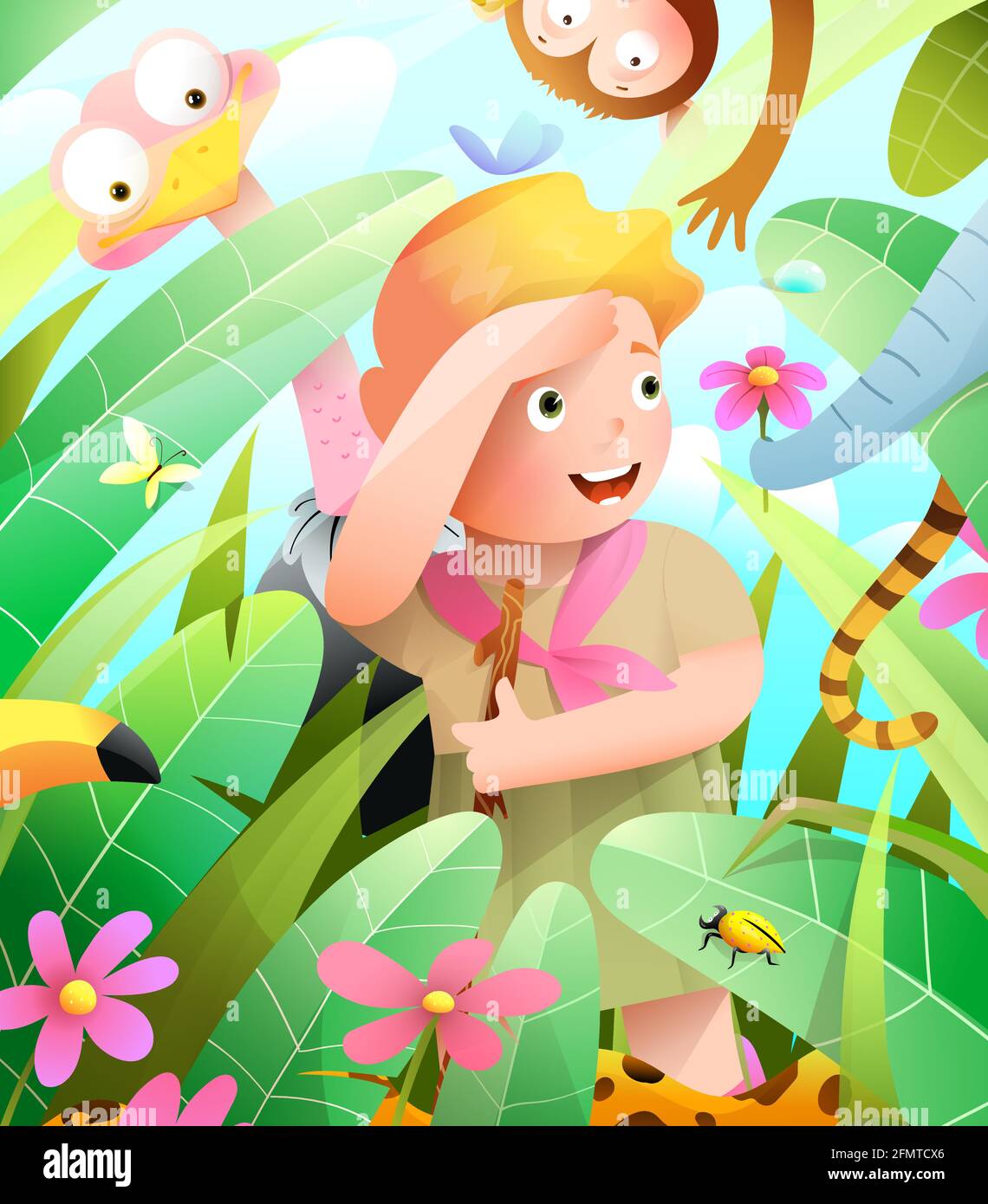 Monkey watching Stock Vector Images - Alamy