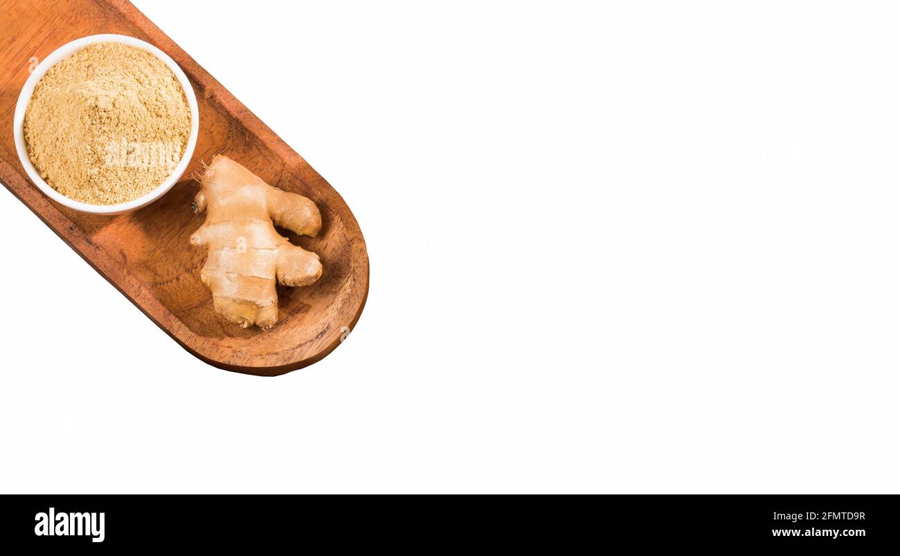 Organic ginger root powder - healthy food Stock Photo - Alamy