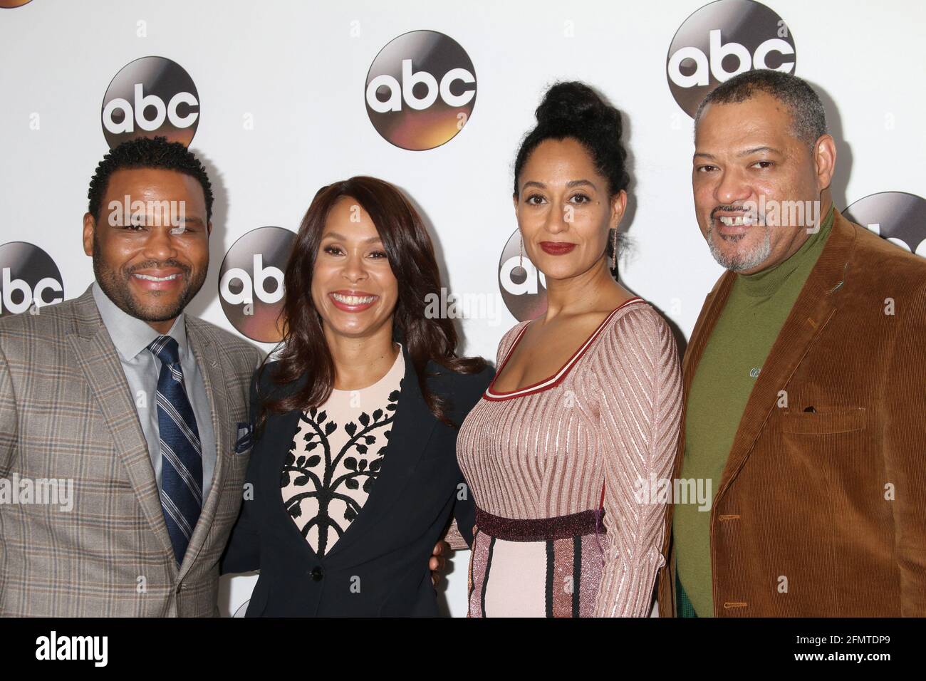 LOS ANGELES - JAN 10: Anthony Anderson, Channing Dungey, Tracee Ellis ...