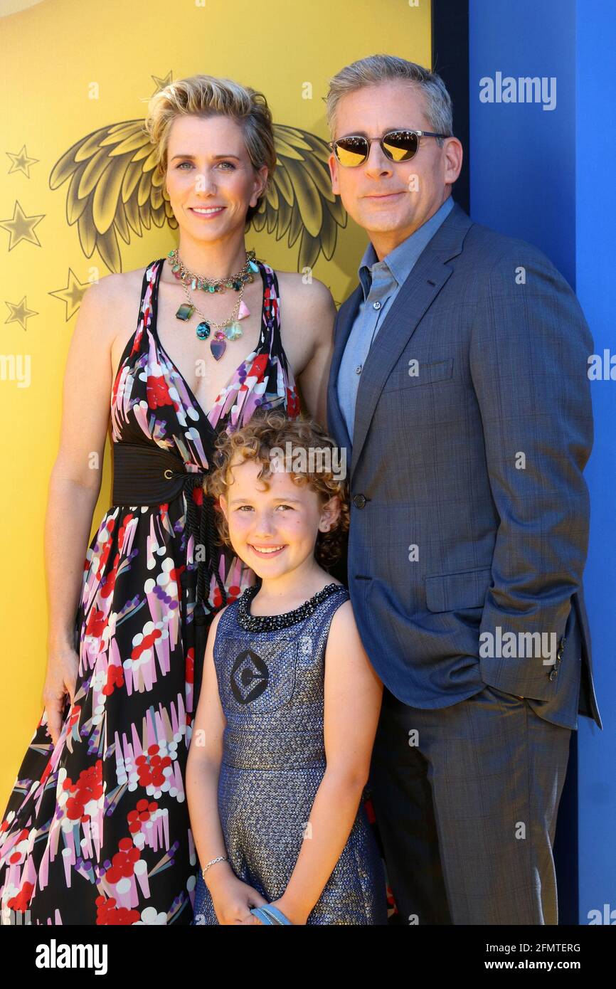 LOS ANGELES - JUN 24: Kristen Wiig, Nev Scharrel, Steve Carell at the ...