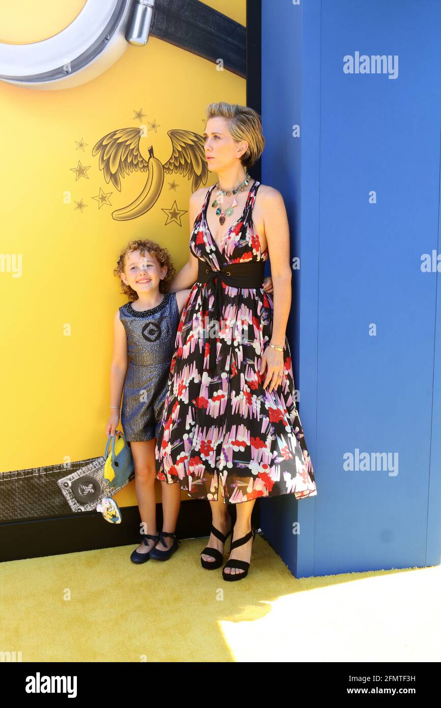 LOS ANGELES - JUN 24: Nev Scharrel, Kristen Wiig at the "Despicable Me ...