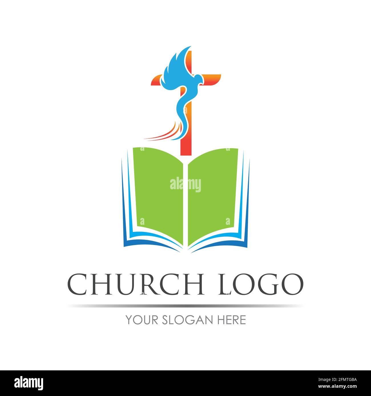 church logo vector illustration design template Stock Vector Image ...
