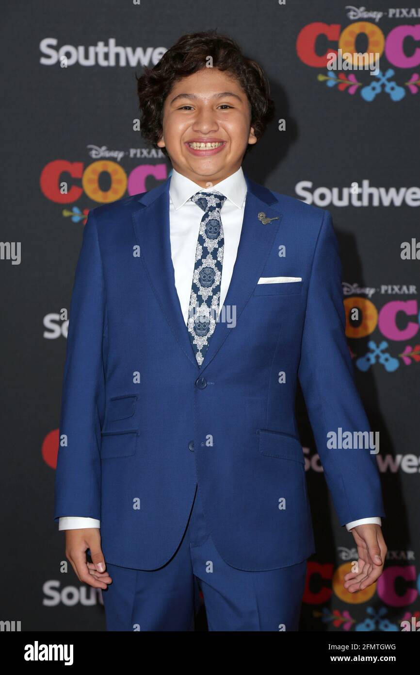 LOS ANGELES - NOV 8: Anthony Gonzalez at the "Coco" Premiere at the El ...