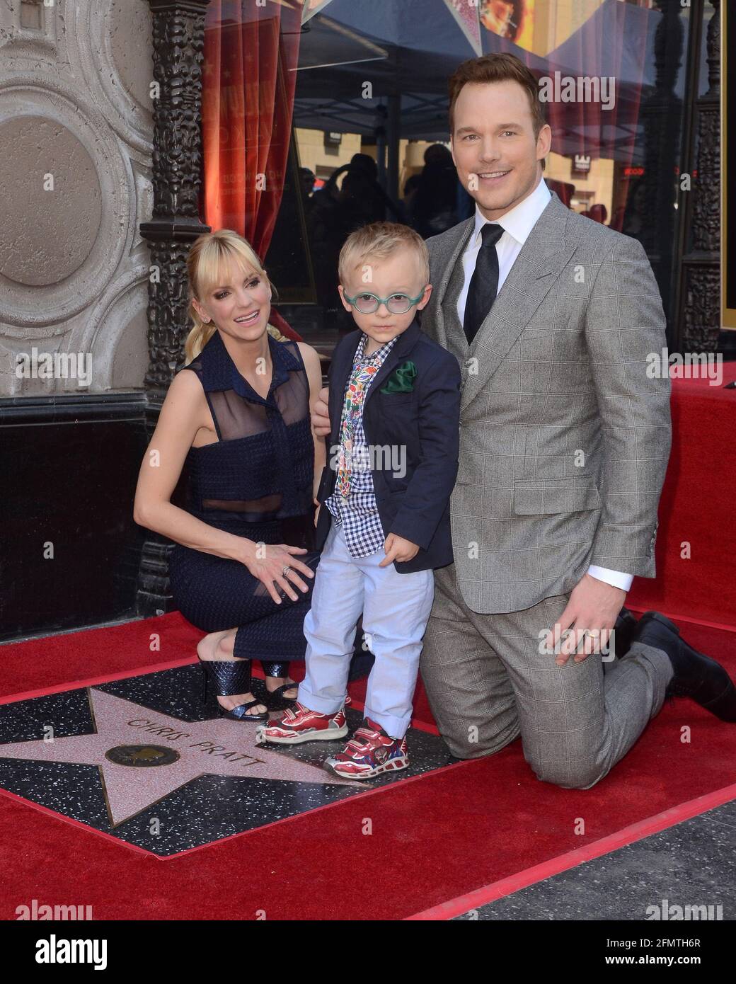 LOS ANGELES - APR 21: Anna Faris, Jack Pratt, Chris Pratt at the Walk ...