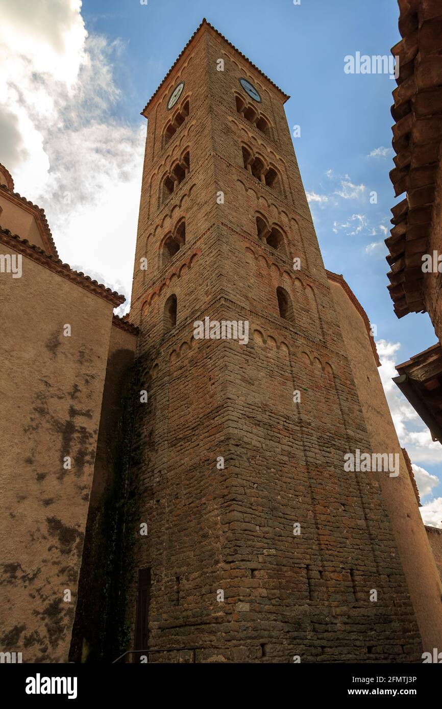 Parish Church of Sant Genis, Taradell in Catalonia, Spain Stock Photo ...