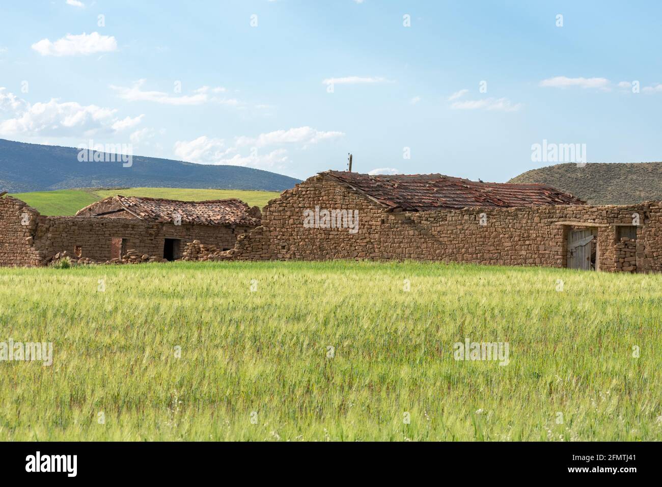 Old stone farm houses in the Aures region, Batna, Algeria Stock Photo ...