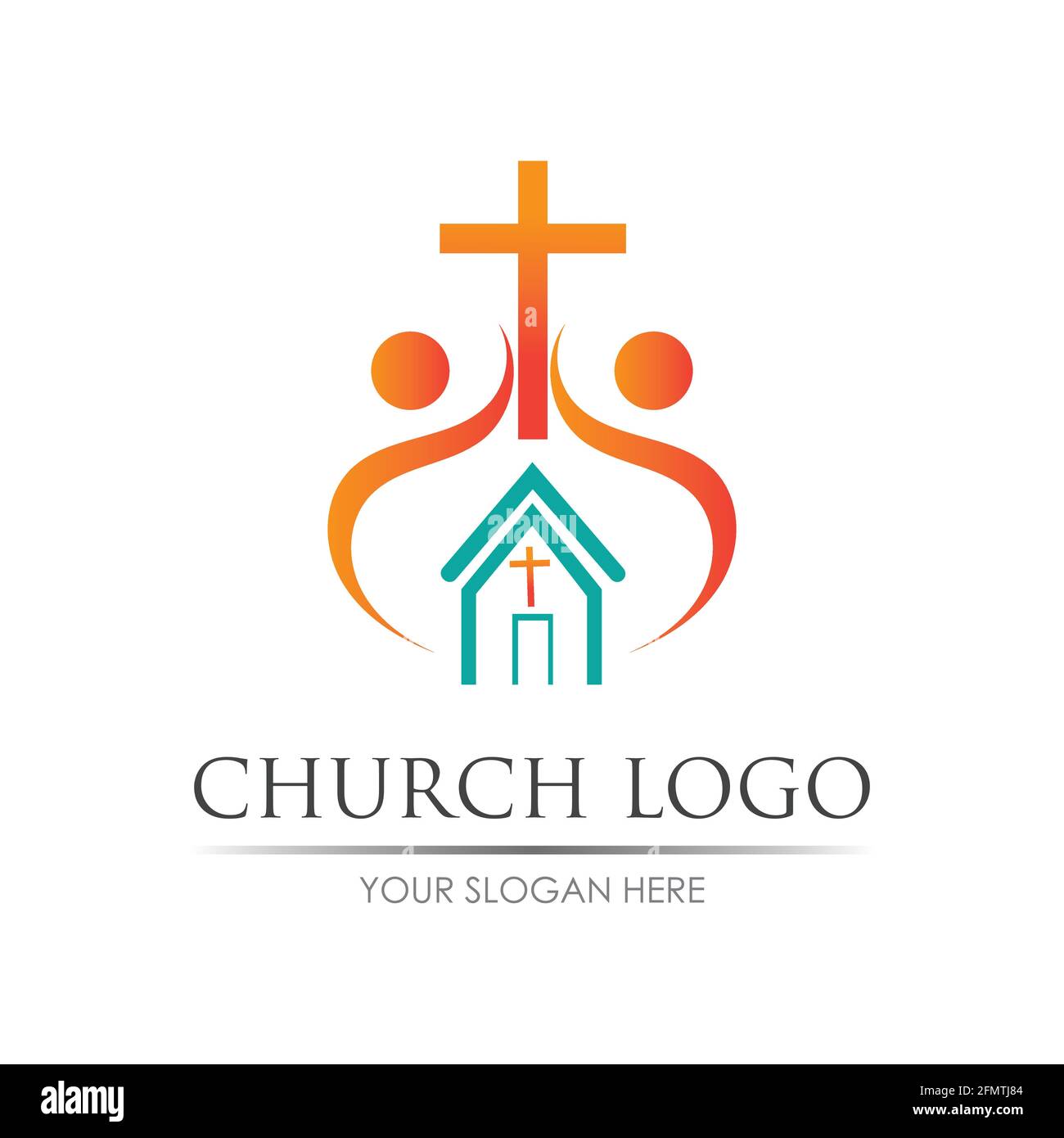 church logo vector illustration design template Stock Vector Image ...