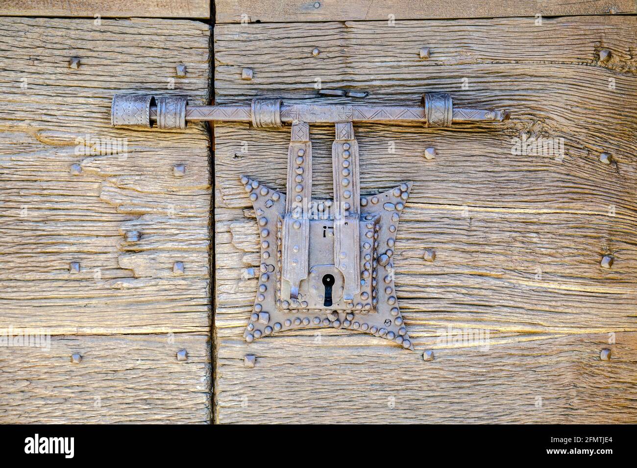 Locks typical of the Romanesque churches of the Boi Valley, Spain Stock ...