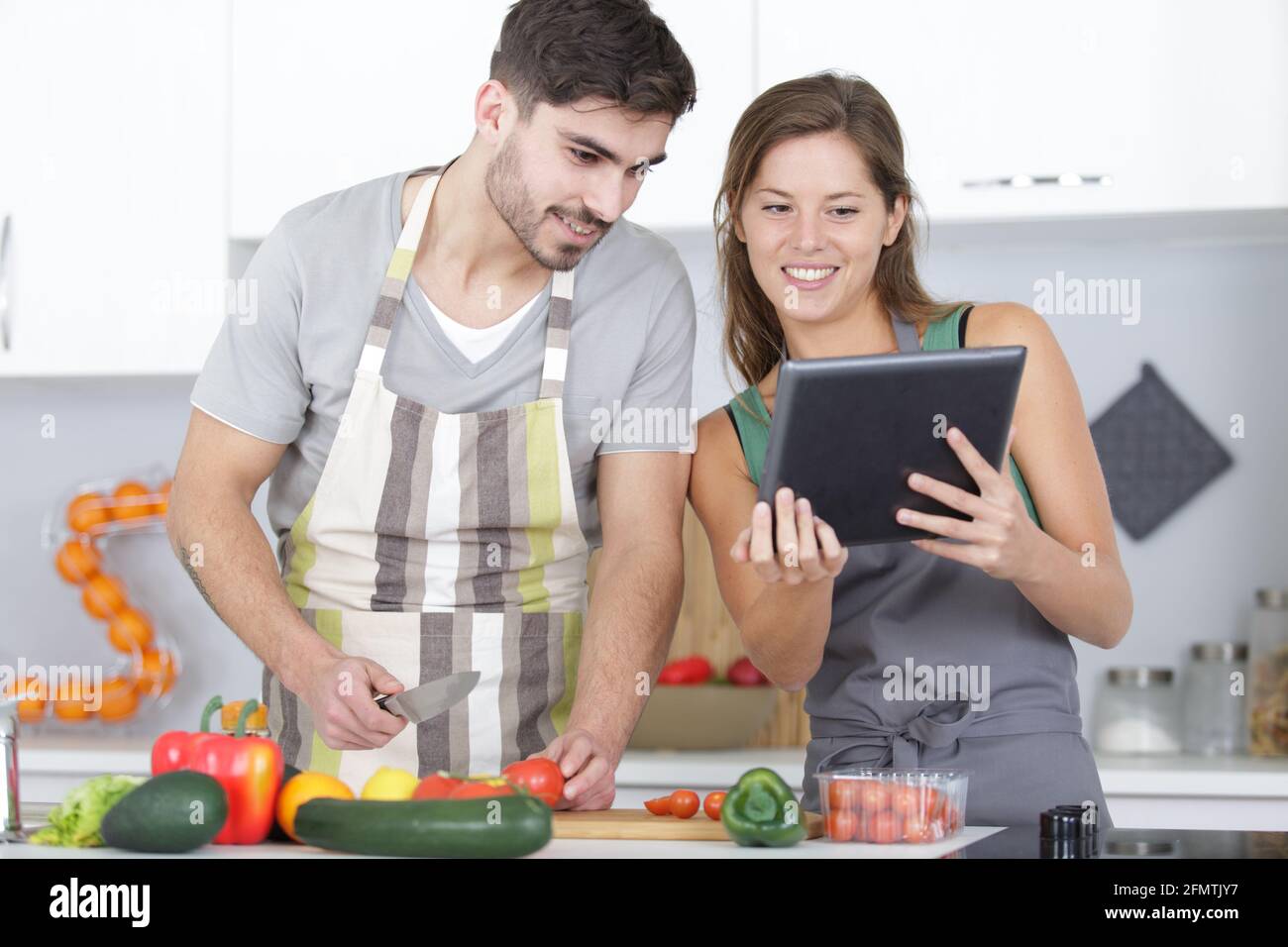 couple cooking hobby lifestyle concept Stock Photo - Alamy