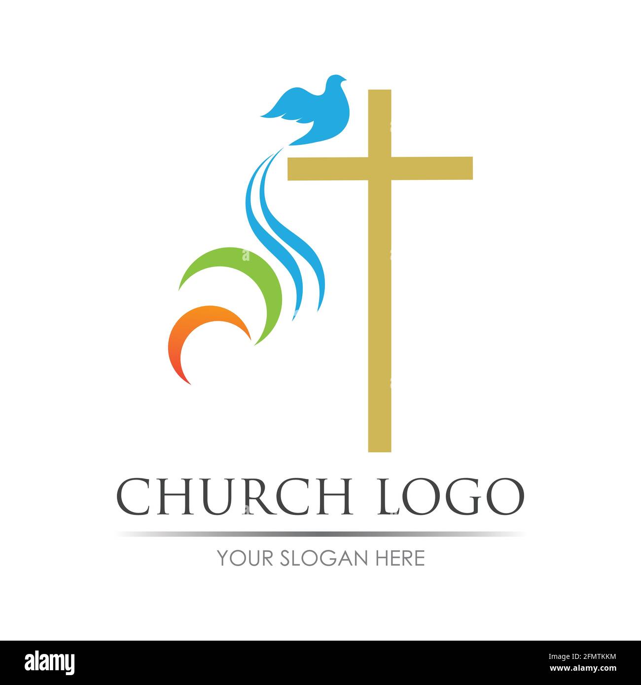 church logo vector illustration design template Stock Vector Image ...