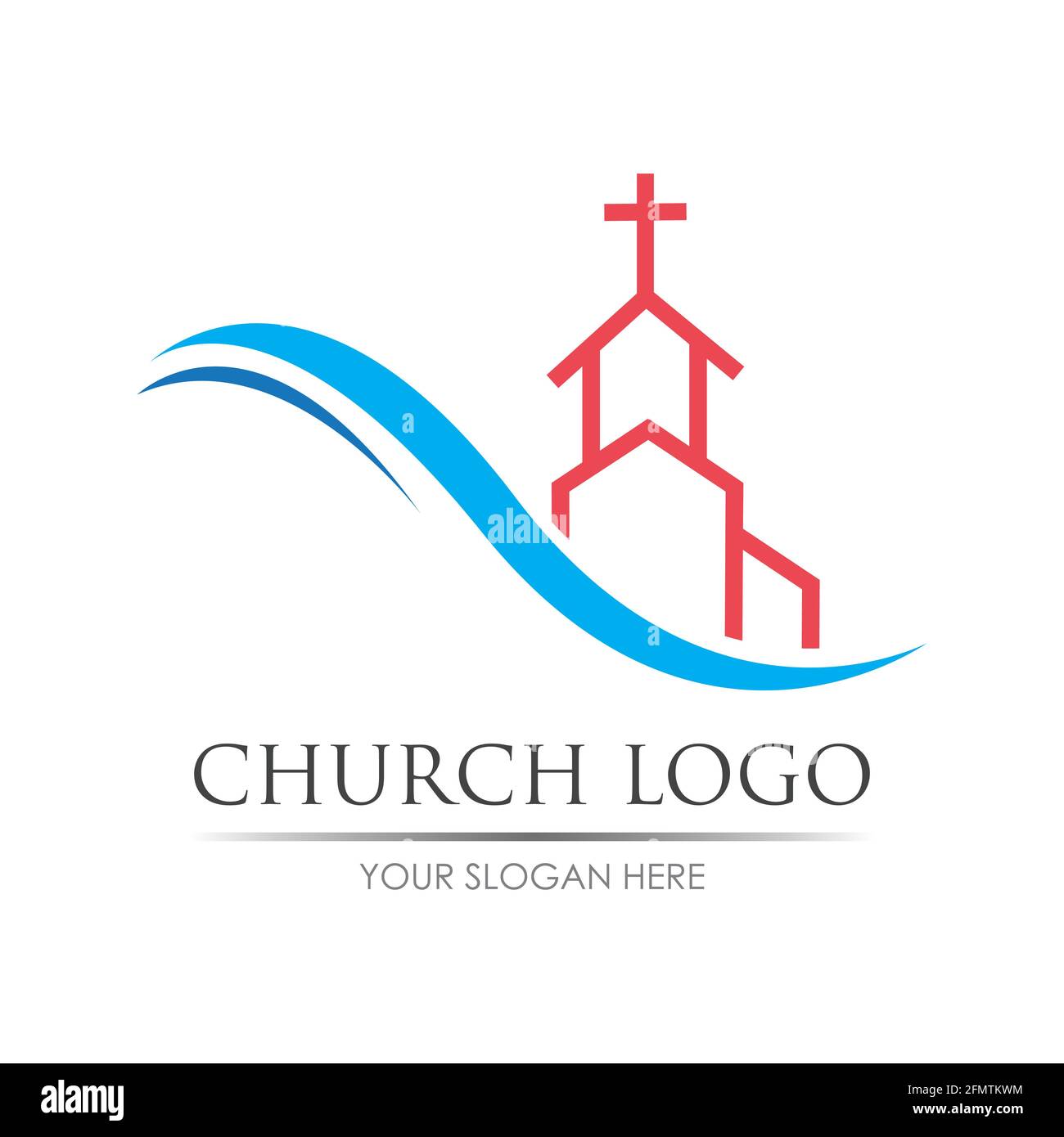 church logo vector illustration design template Stock Vector Image ...