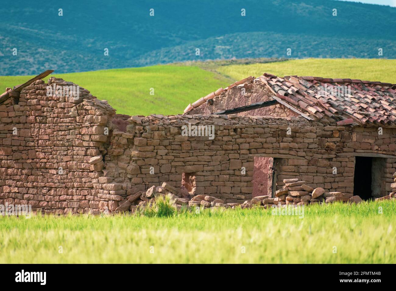 Old stone farm houses in the Aures region, Batna, Algeria Stock Photo ...