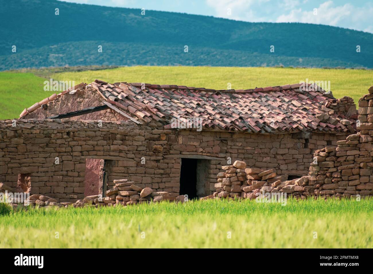 Old stone farm houses in the Aures region, Batna, Algeria Stock Photo ...